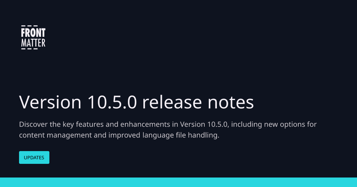 Markdown | Front Matter